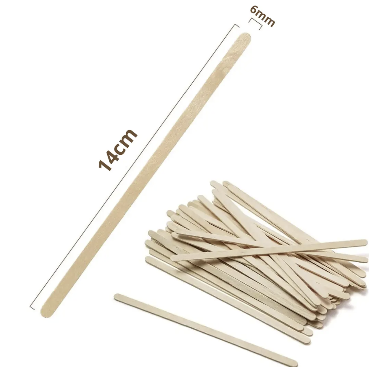 Revolvedor De Madera 14cm Para Café, Té, Chocolate (1.000un) - Ecosoulife